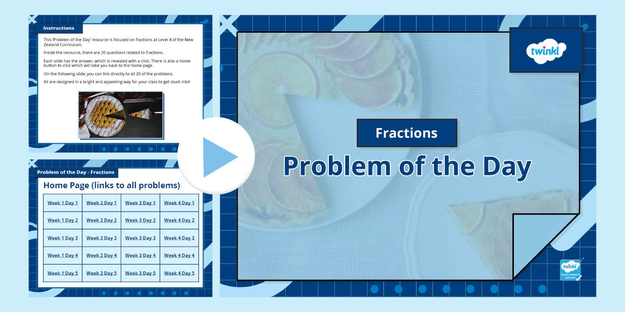 L4 Fractions - Problem of the Day (teacher made) - Twinkl