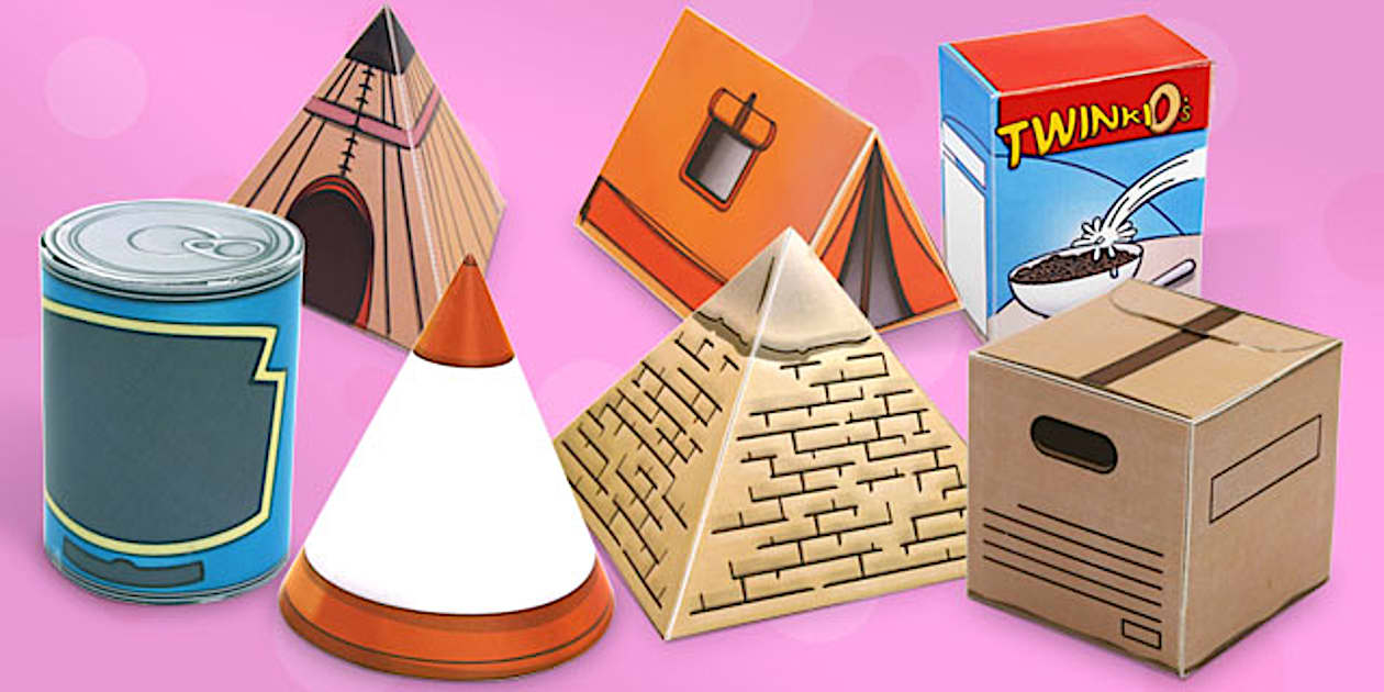 3D Shapes Objects at Home - 3D Cut Out Pictures - Twinkl