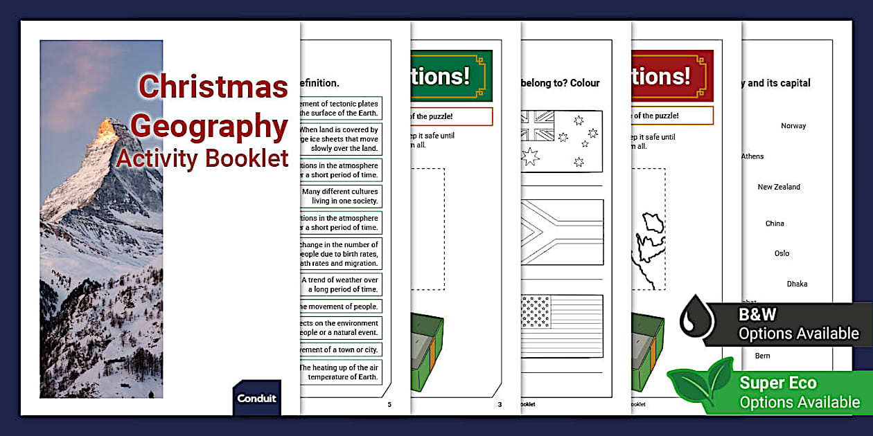 Christmas Geography Activity Booklet (teacher made) - Twinkl