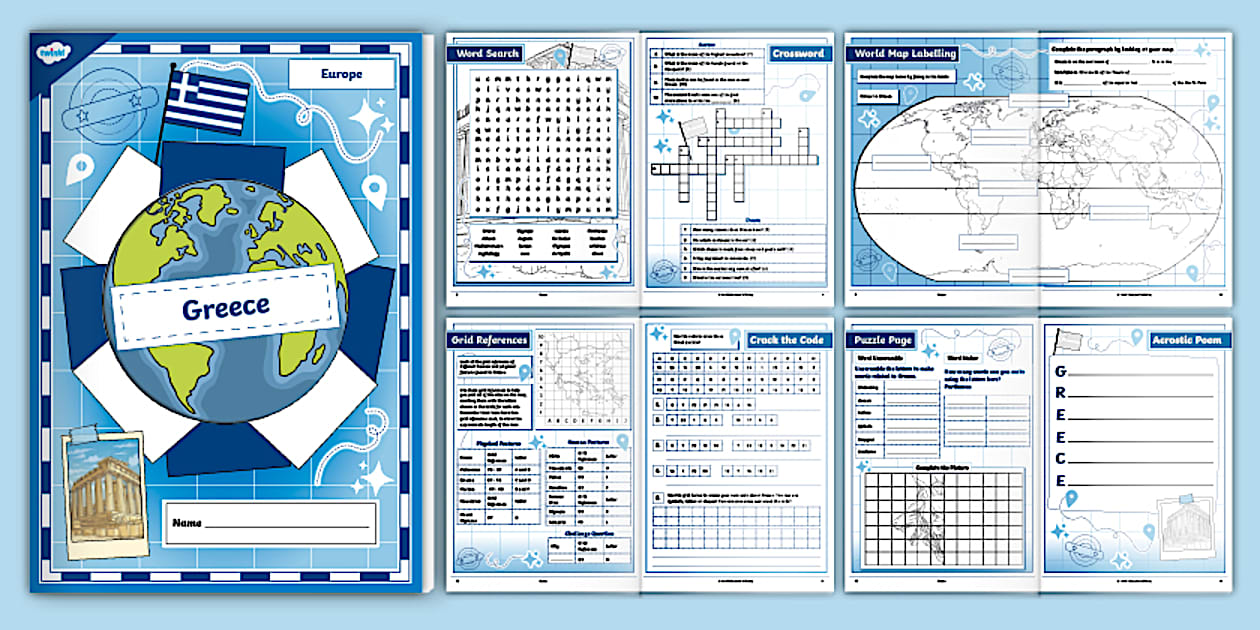 KS2 Greece Activity Booklet (teacher made) - Twinkl