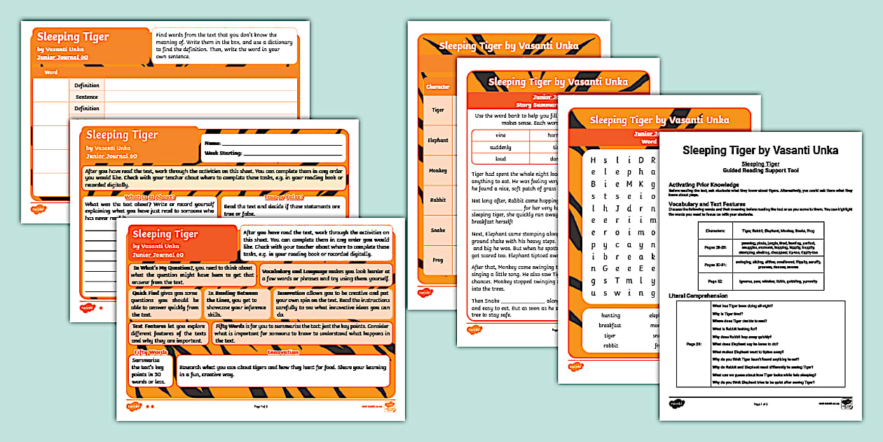 Junior Journal 60 January 2020: Sleeping Tiger (Play Comprehension)