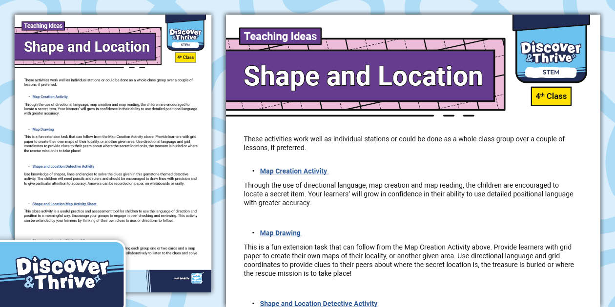 Shape and Location Teaching Ideas (l'enseignant a fait)
