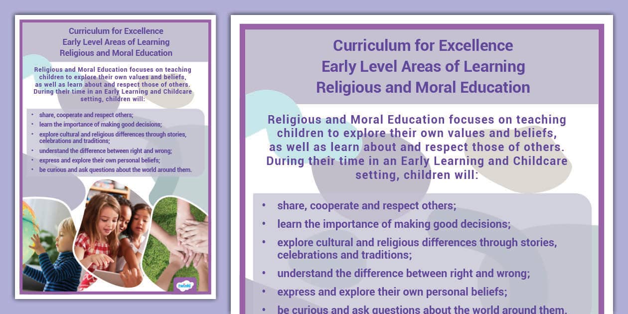 CfE Early Level Religious and Moral Education Display Poster