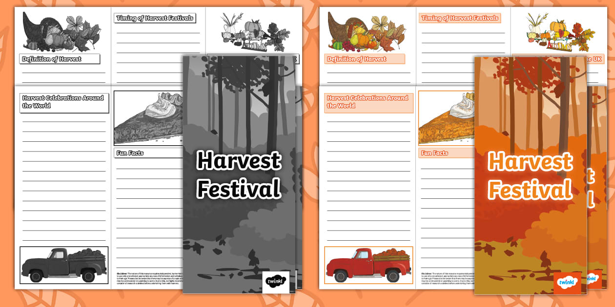 Harvest Festival Leaflet Template (teacher made) - Twinkl