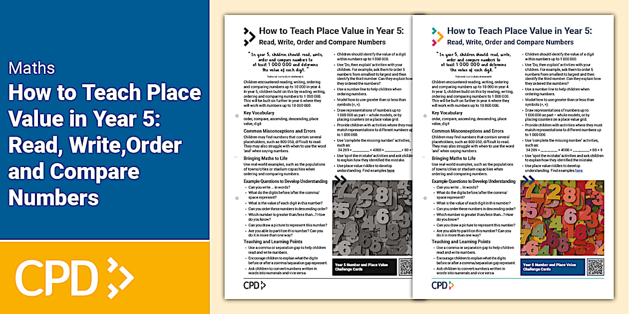 How to Teach Place Value in Year 5: Read, Write, Order and Compare ...