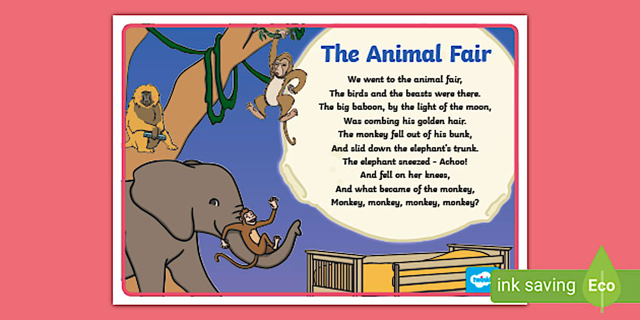 The Animal Fair Nursery Rhyme Poster | EYFS | Twinkl