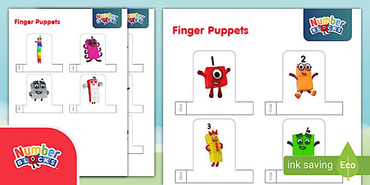 Numberblocks: Finger Puppets - Twinkl
