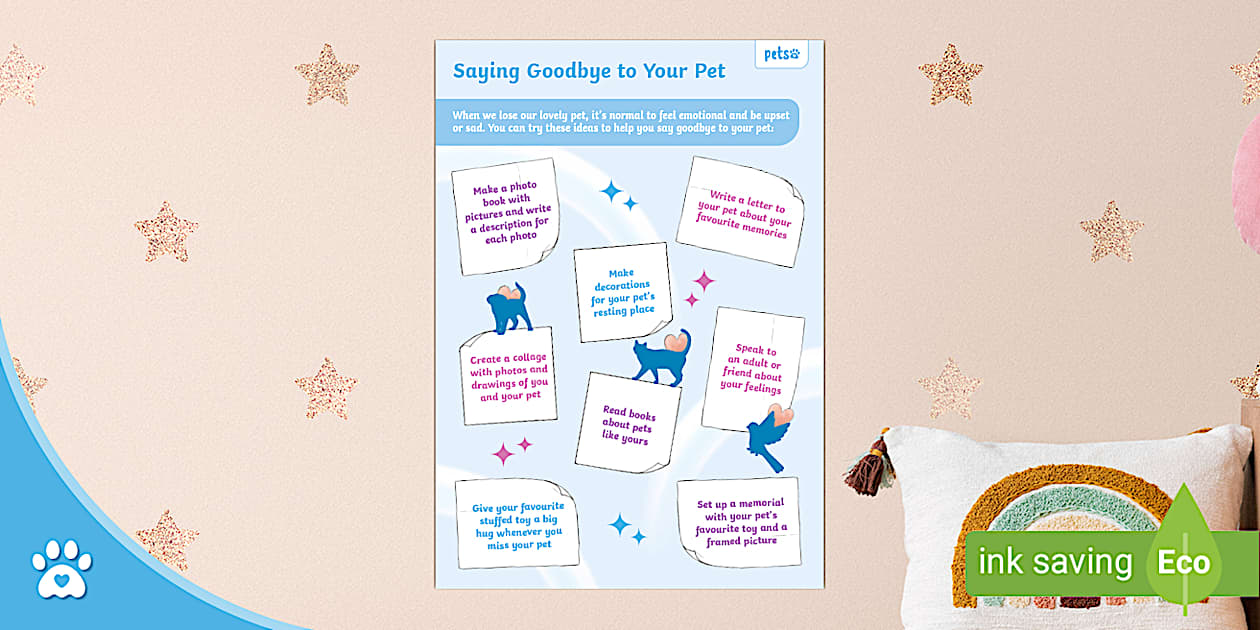 Saying Goodbye to Your Pet - Information Sheet - Twinkl Pets