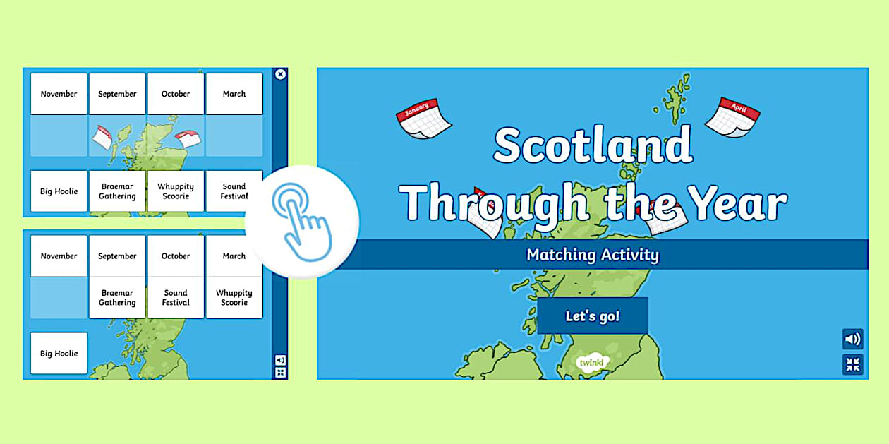 Scotland Through the Year- Interactive Matching Activity