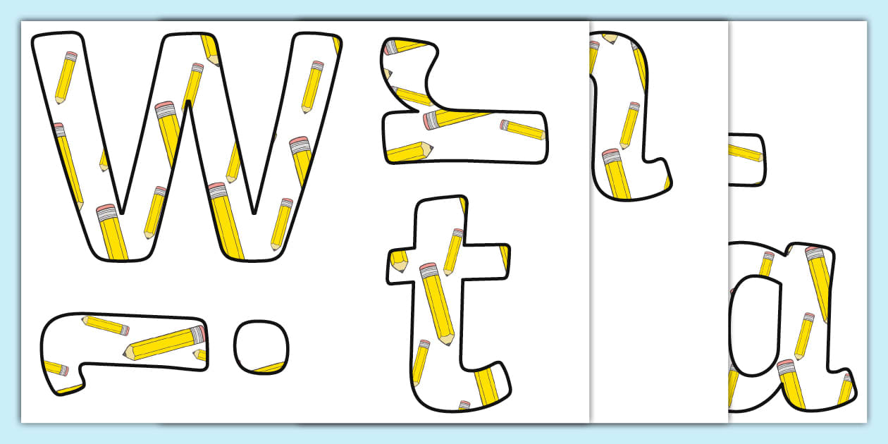 Printable Writing Area Display Lettering (teacher made)