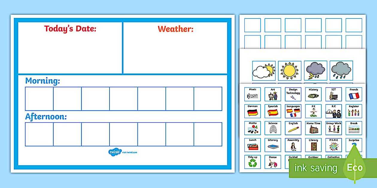 Editable Daily Visual Schedule | Display Poster - Twinkl
