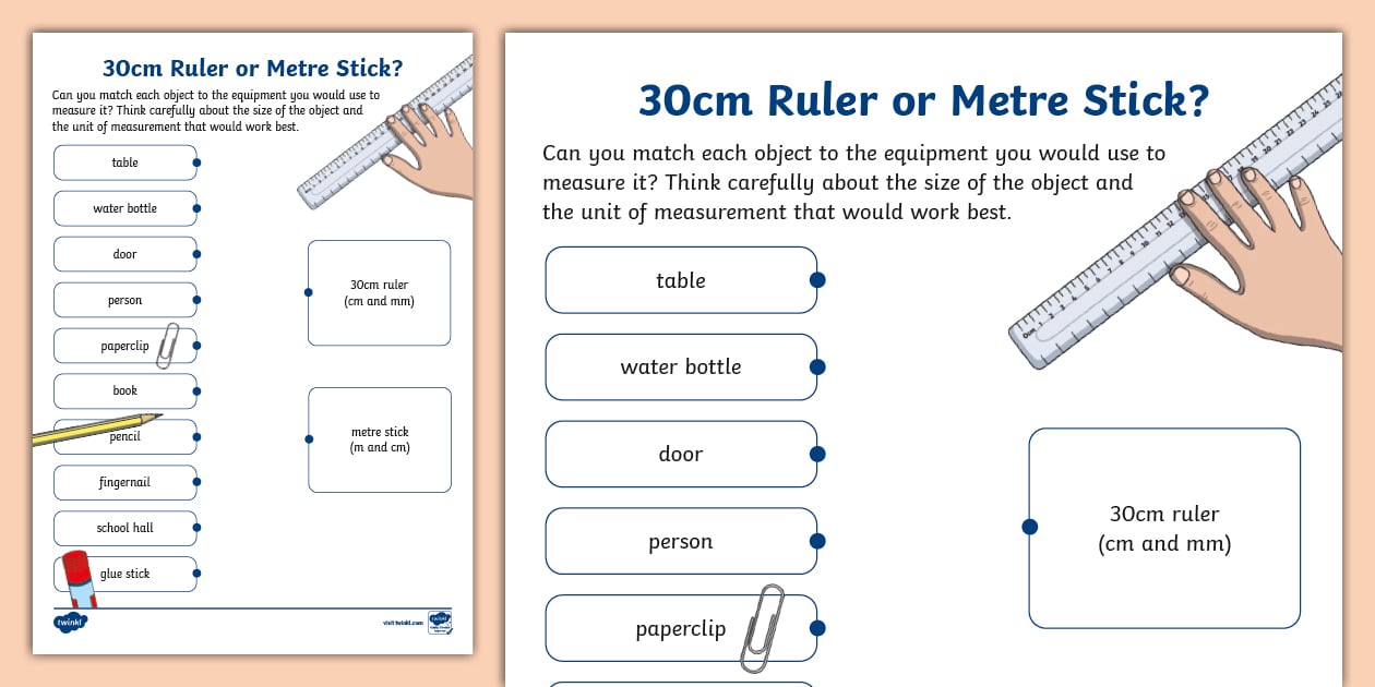 👉 30cm Ruler or Metre Stick? Sorting Activity - Twinkl - KS1