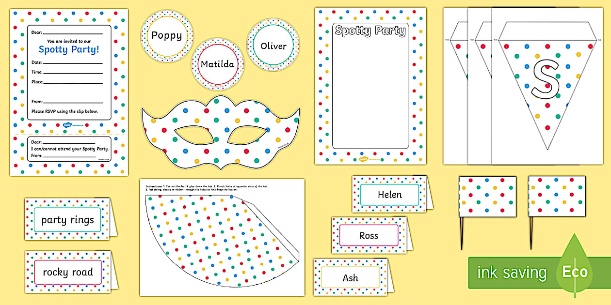 Spotty Party Resource Pack (teacher made) - Twinkl