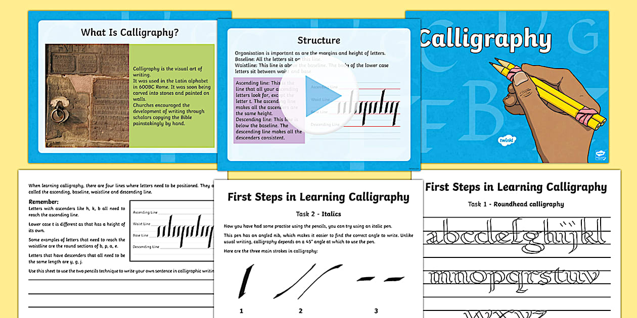 KS2 Handwriting Day Art and Handwriting Lesson Pack - Twinkl