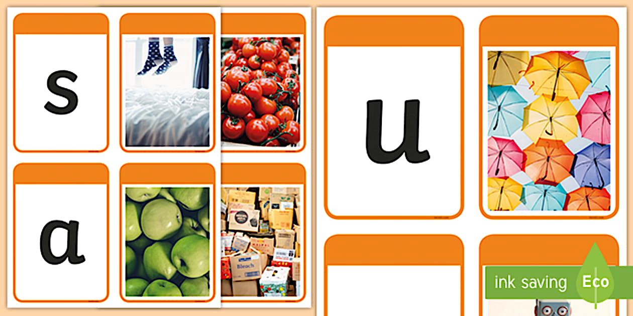 Editable Phase 2 Mnemonic Photo Flash Cards (teacher made)