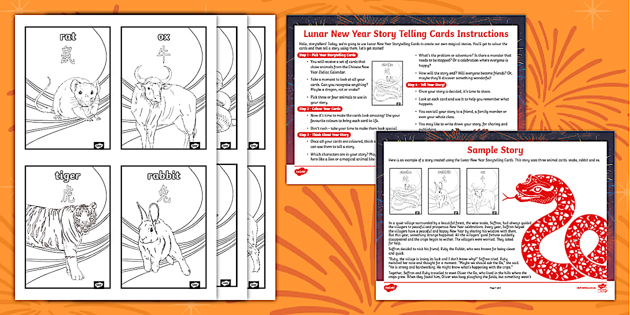 Lunar New Year Storytelling Cards Activity Pack | Twinkl