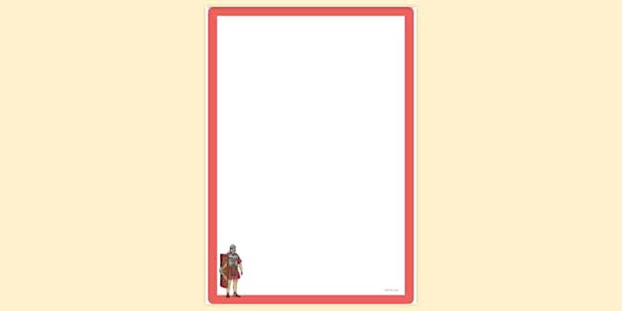 Roman Soldier With Belt Page Border | Page Borders | Twinkl