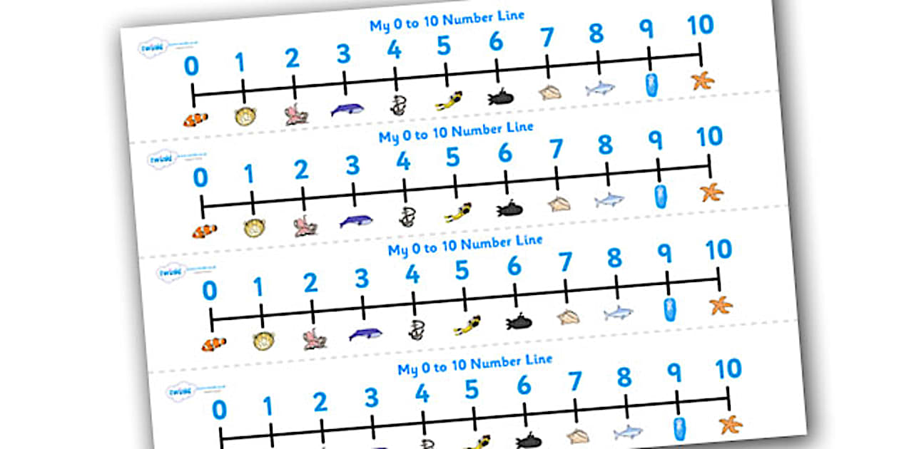 Under the Sea Number Line (0-10) (teacher made) - Twinkl