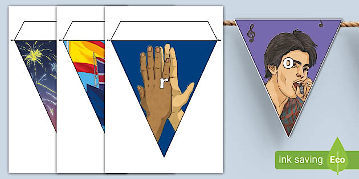 Europe Day Bunting (teacher made) - Twinkl