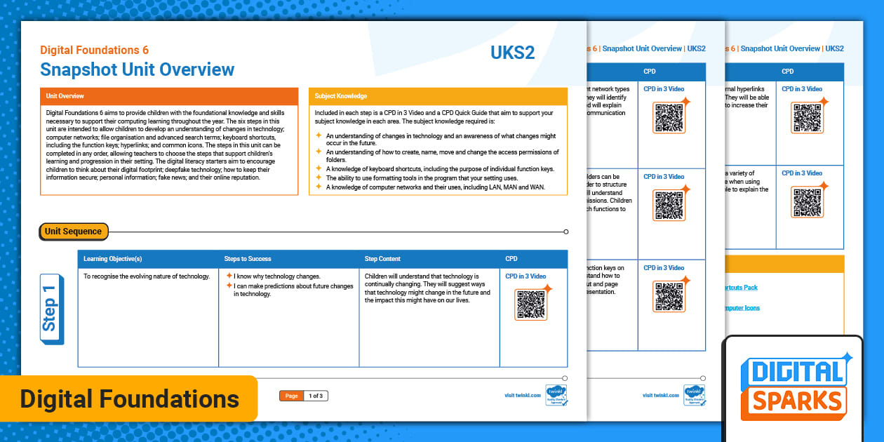 Digital Sparks: Digital Foundations 6: Snapshot Overview