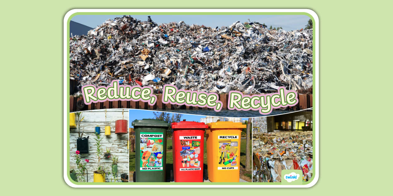 Reduce, Reuse, Recycle Photo Display Poster - Twinkl