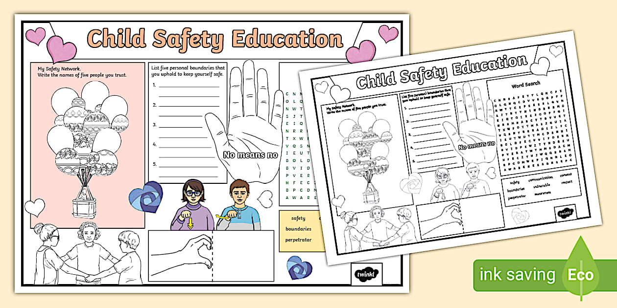 Child Safety Activity Mat 5-6 (teacher made) - Twinkl