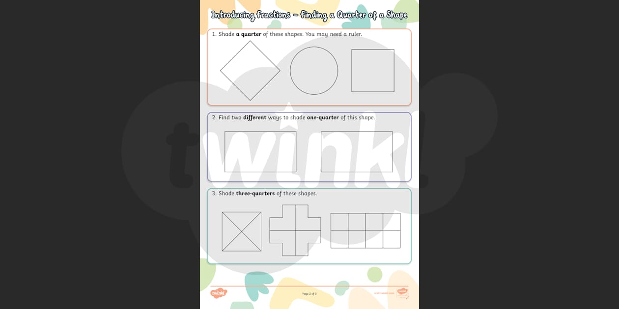 quarter shape object