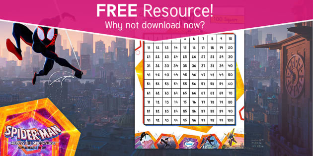 FREE Spider-Man™: 100 Square (Teacher-Made) - Twinkl