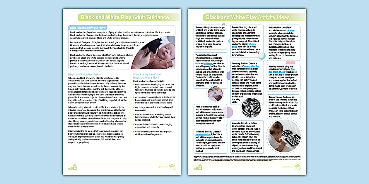 Baby Room Activities: Black and White Play Guidance & Ideas