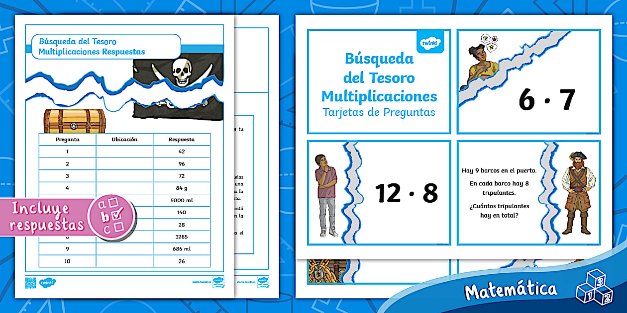 Búsqueda del Tesoro | Multiplicaciones | Matemáticas