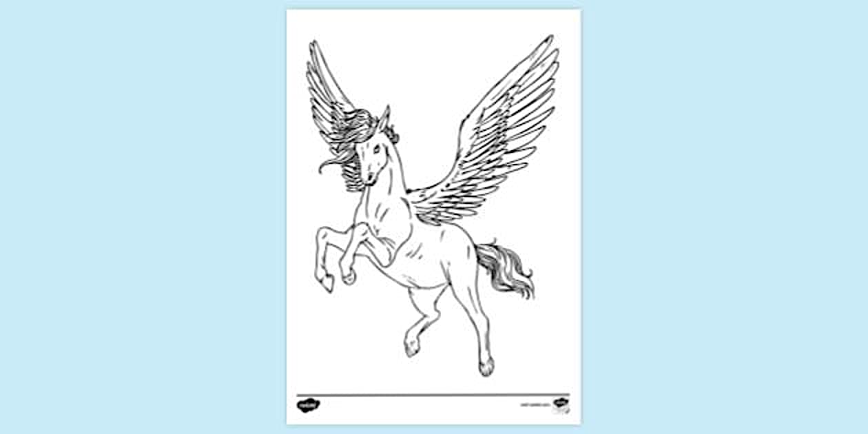 Pegasus Colouring Page | Colouring Sheets - Twinkl