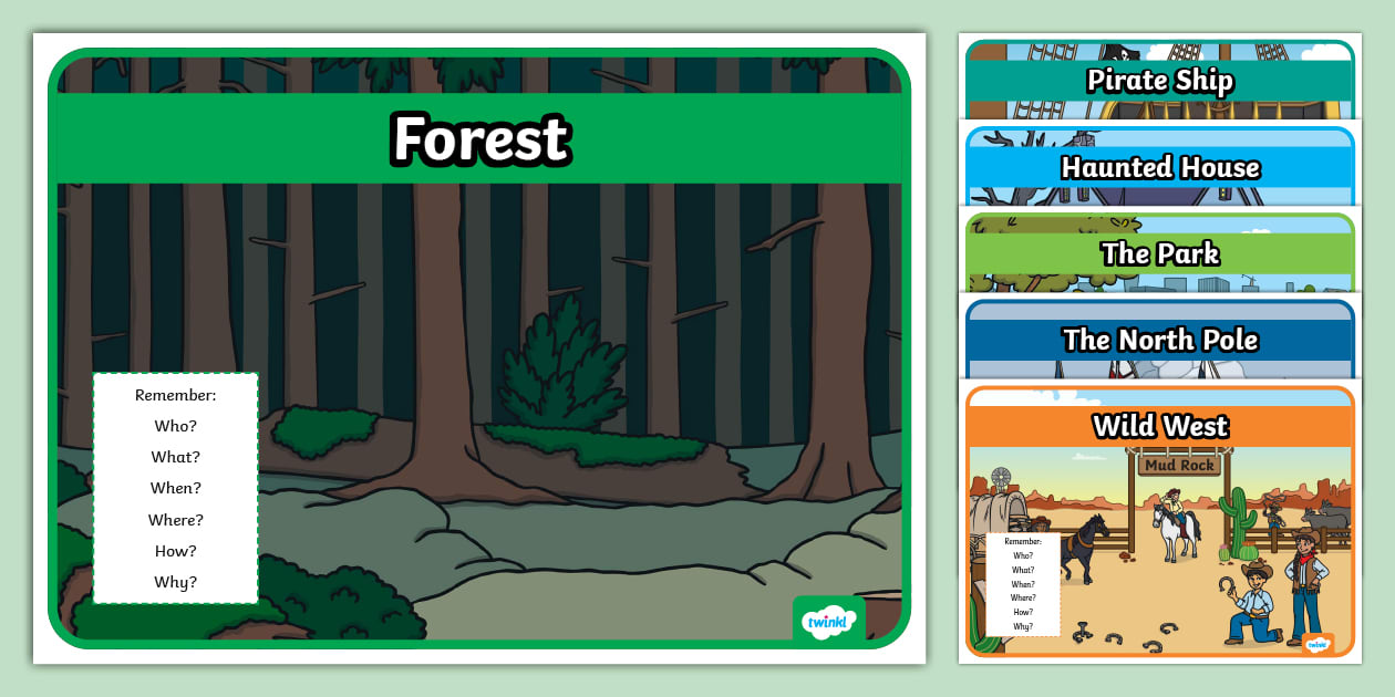 Story Settings Posters (teacher made) - Twinkl