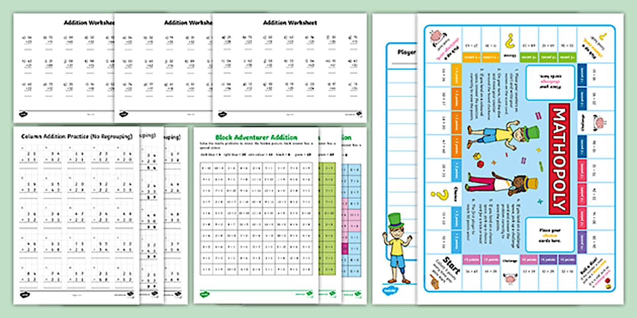 Maths First/Second Class Addition Pack 1 - Twinkl