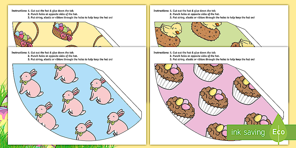 Easter Themed Party Hat Activity (teacher made) - Twinkl
