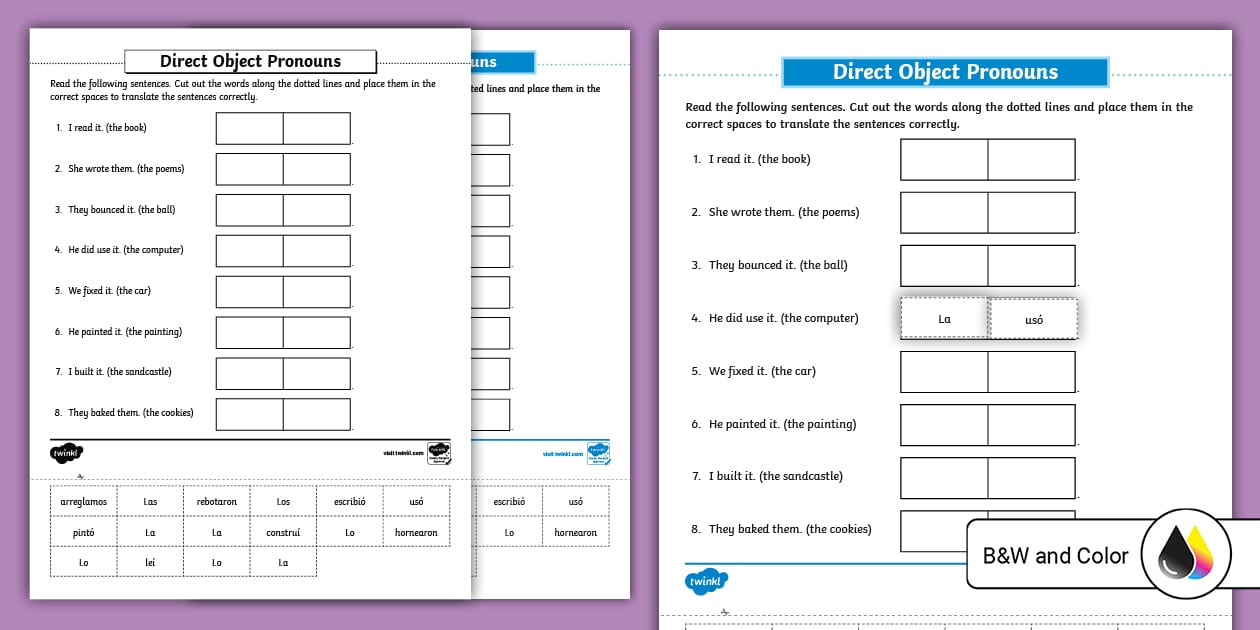 Intermediate Spanish: Direct Objects in Spanish | Twinkl USA