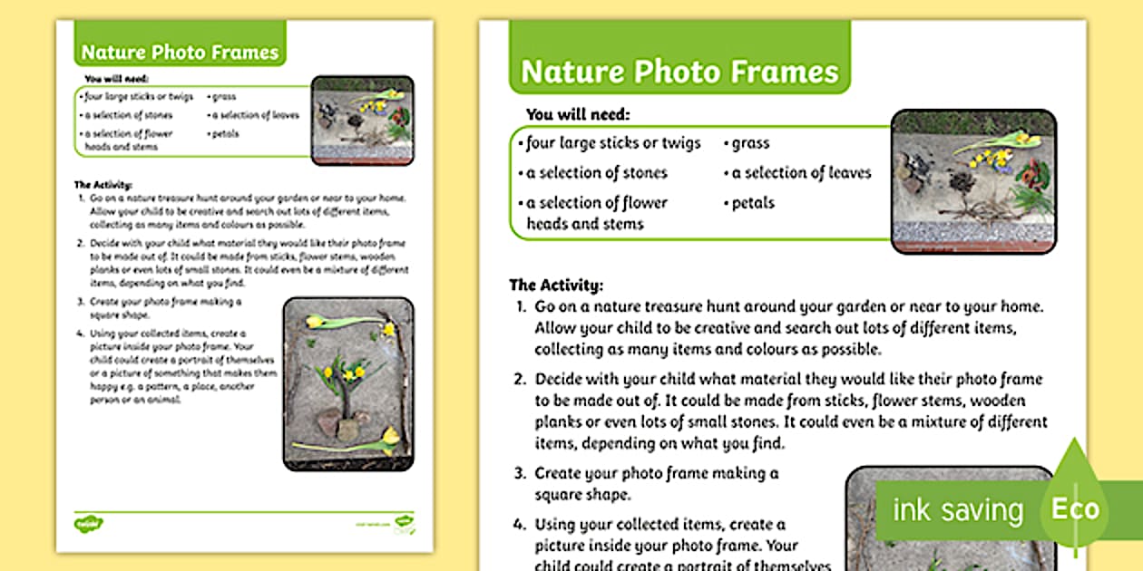 Nature Photo Frames Activity (teacher made) - Twinkl