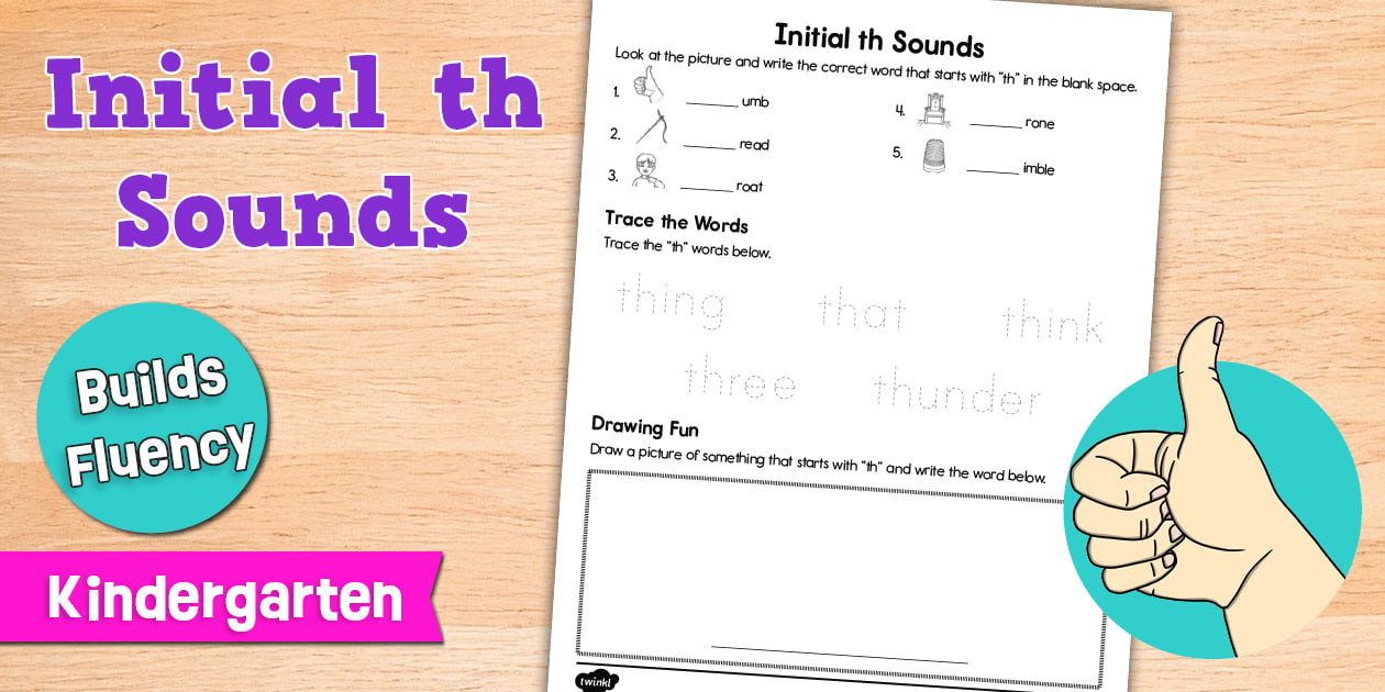 Kindergarten Initial th Sounds Worksheet (teacher made)