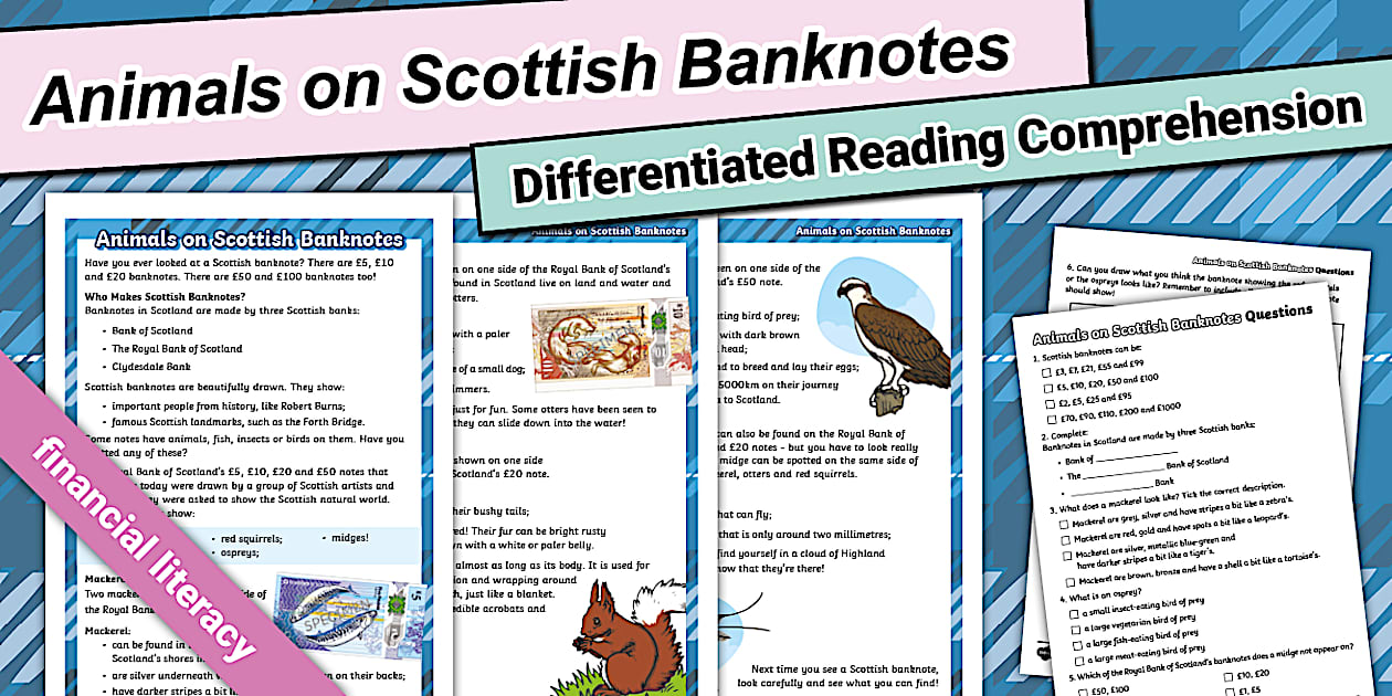 Animals on Scottish Banknotes Differentiated Comprehension
