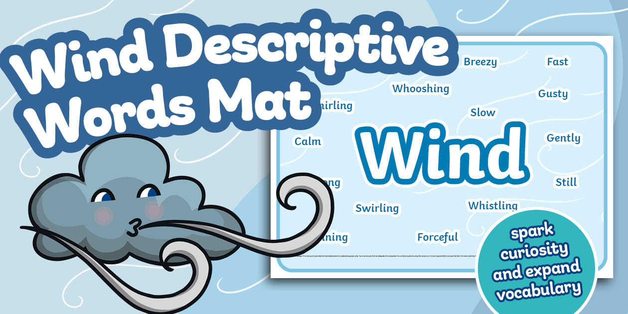 Wind Descriptive Words Mat for Early Years