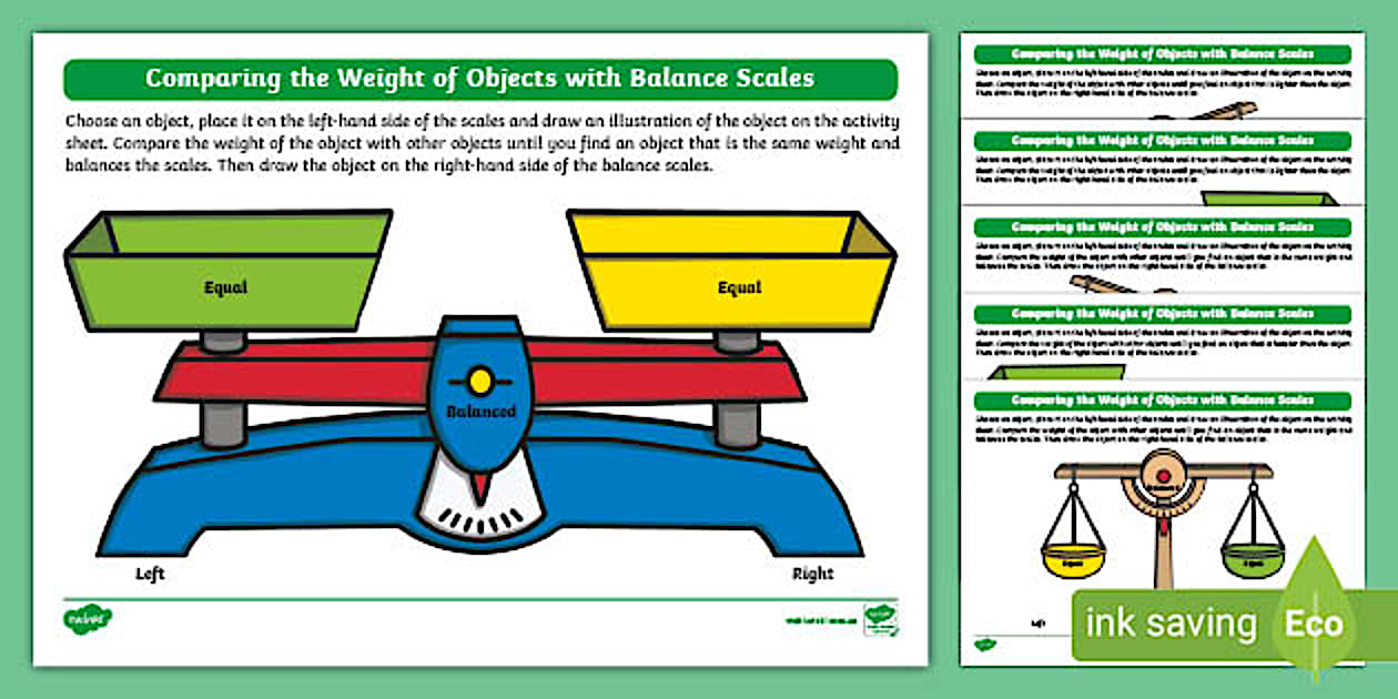 Comparing the Weight of Objects with Balance Scales - Twinkl