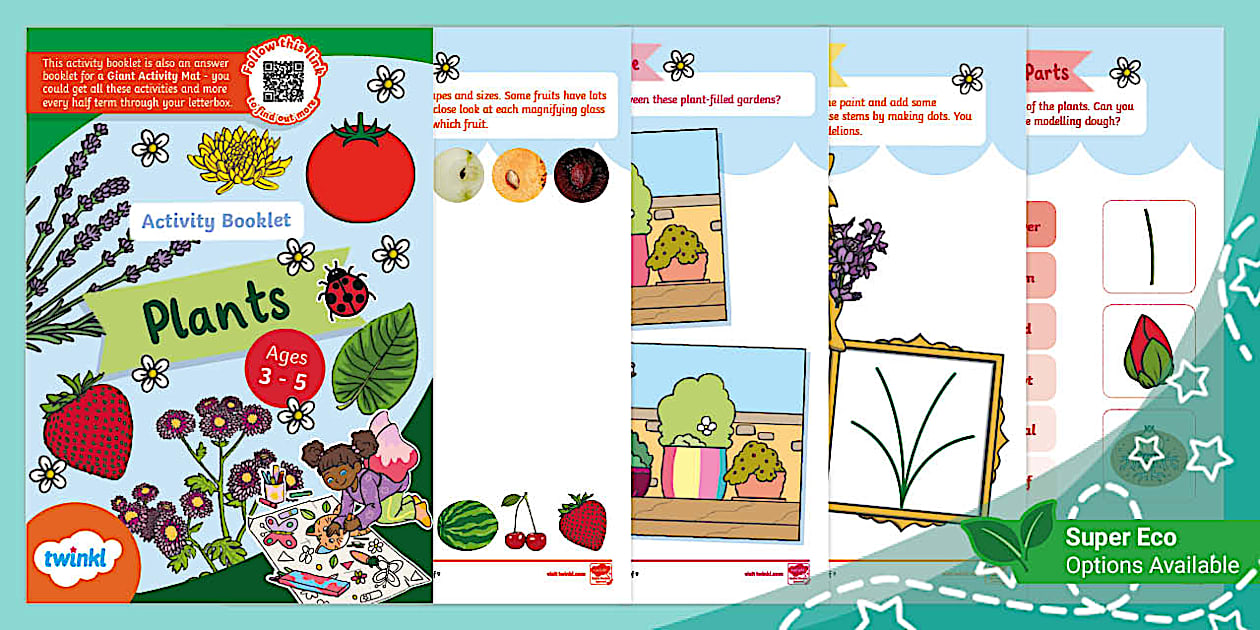 Plants Activity Booklet 3 to 5 years (Teacher-Made) - Twinkl