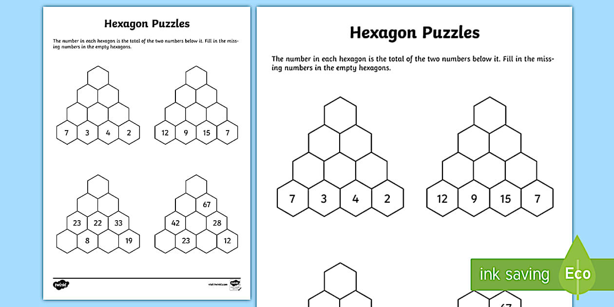 Editable Hexagon Puzzle (professor feito) - Twinkl
