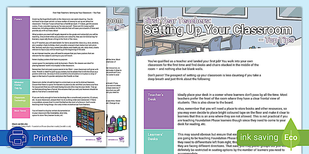 First Year Teachers – Setting up your classroom – Top Tips