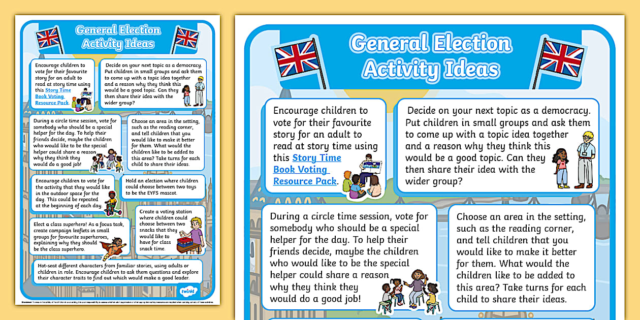 EYFS General Election Activity Ideas | Twinkl (teacher made)