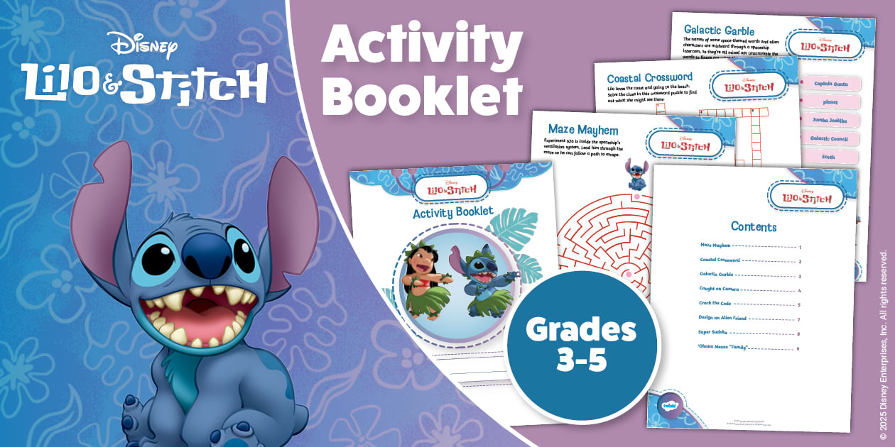 Lilo & Stitch: Activity Booklet for 3rd-5th Grade