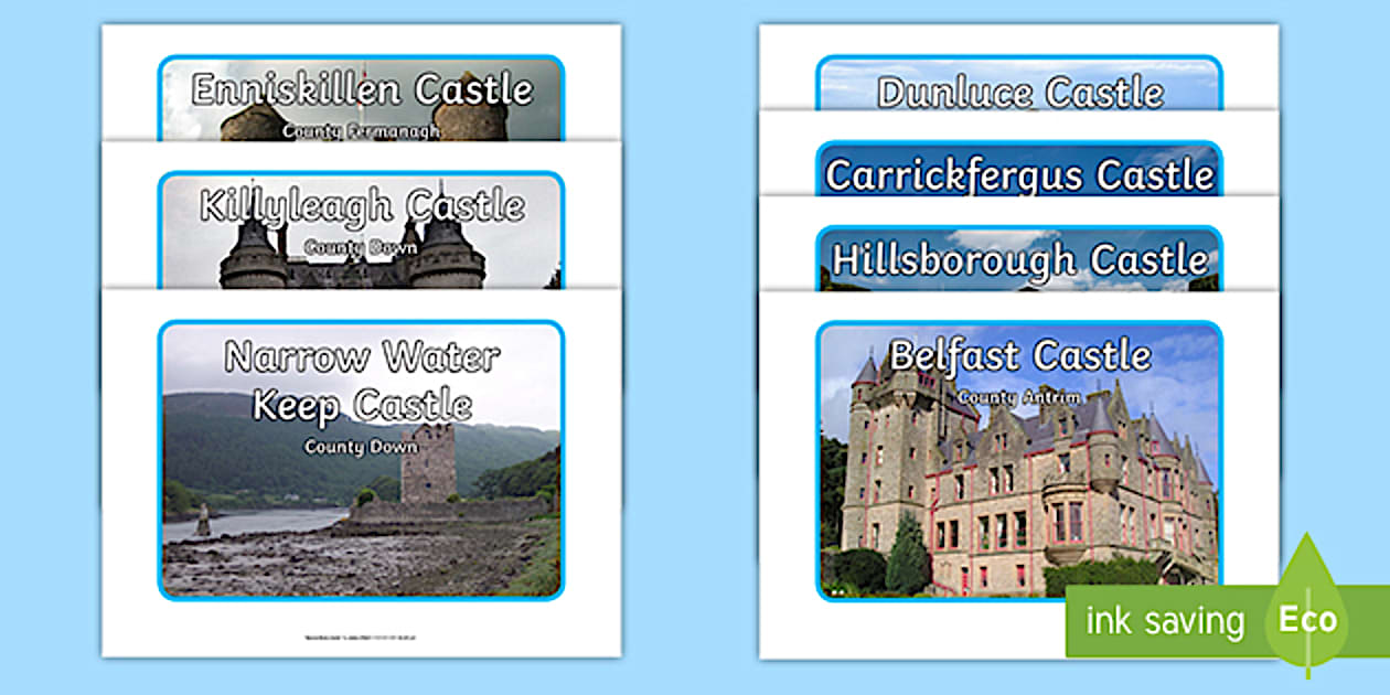 Castles in Northern Ireland Display Posters (teacher made)