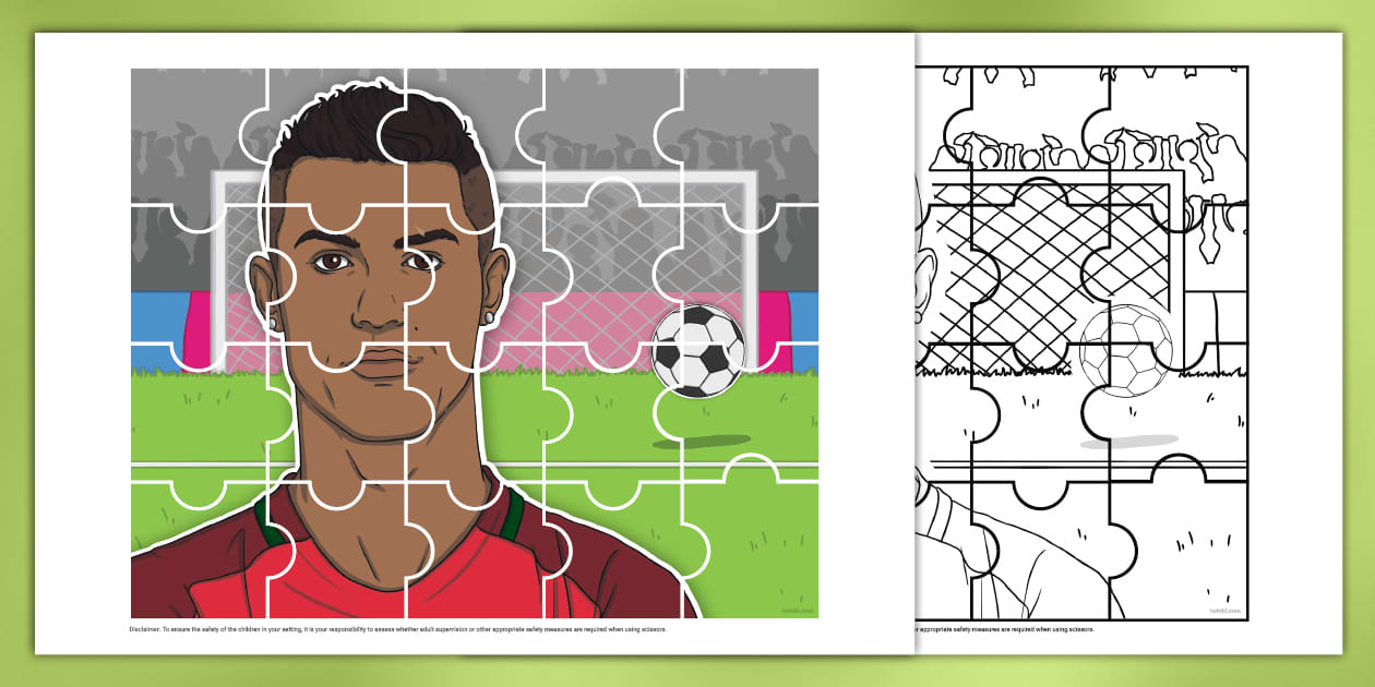 Cristiano Ronaldo Jigsaw Puzzle (teacher made) - Twinkl