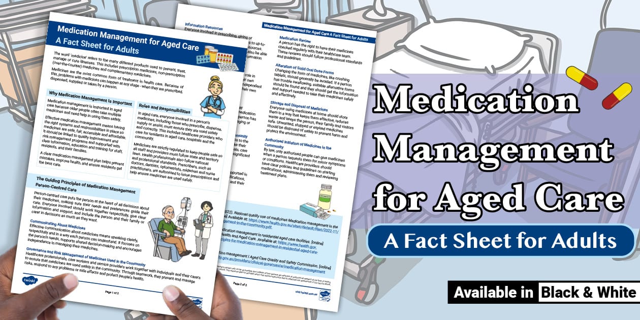 Medication Management for Aged Care - A Fact Sheet for Adults