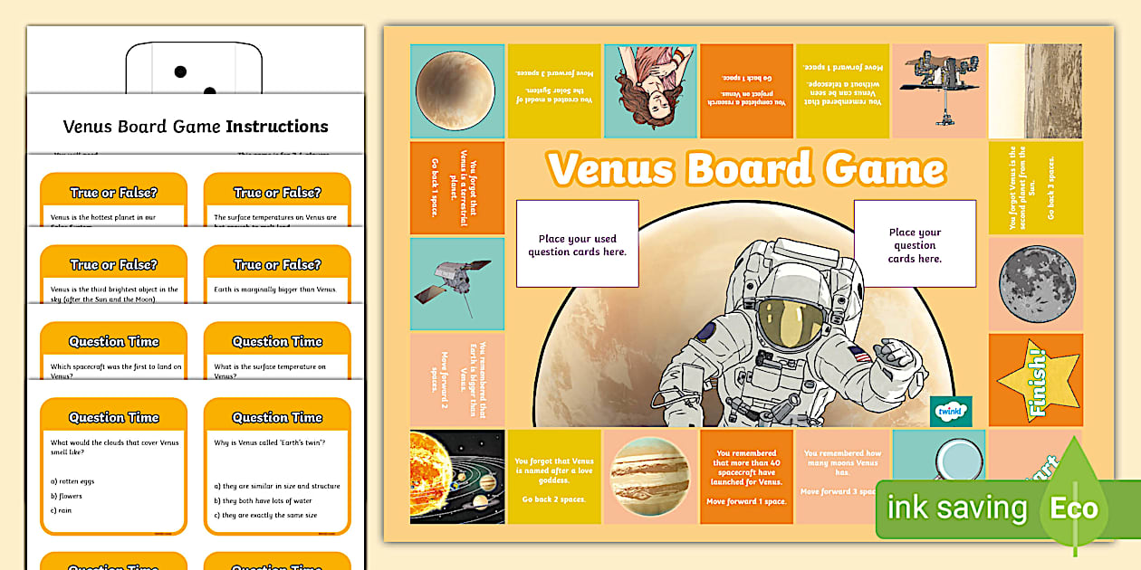Venus Board Game (teacher made) - Twinkl