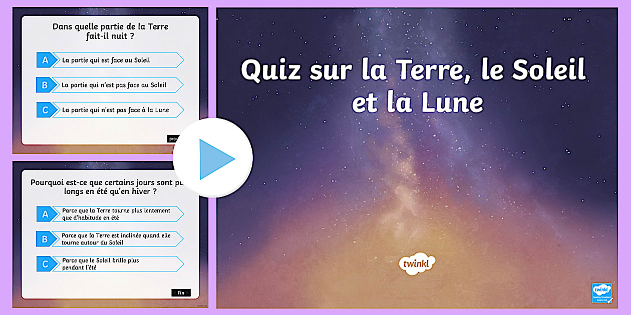 PowerPoint sur la Terre, le Soleil et la Lune (teacher made)